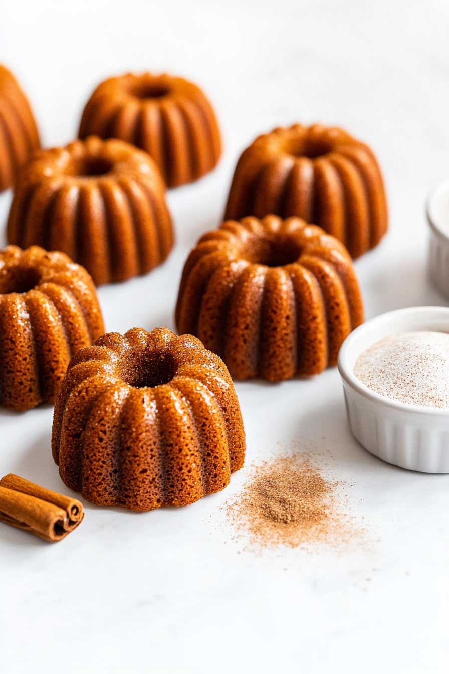 Banana Mini Bundt Cakes (Baked in the Oven) - Dessert Hungry