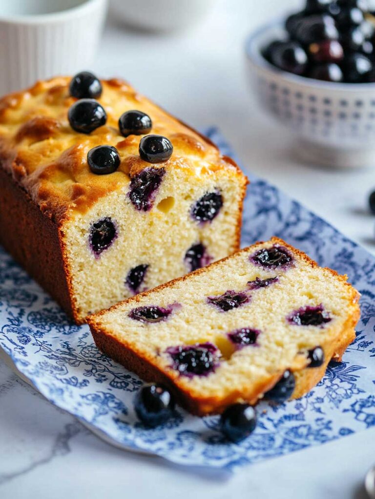 Blueberry Cream Cheese Butter Cake - Dessert Hungry