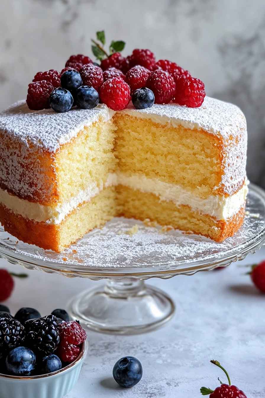 British Victoria Sponge Cake - Dessert Hungry