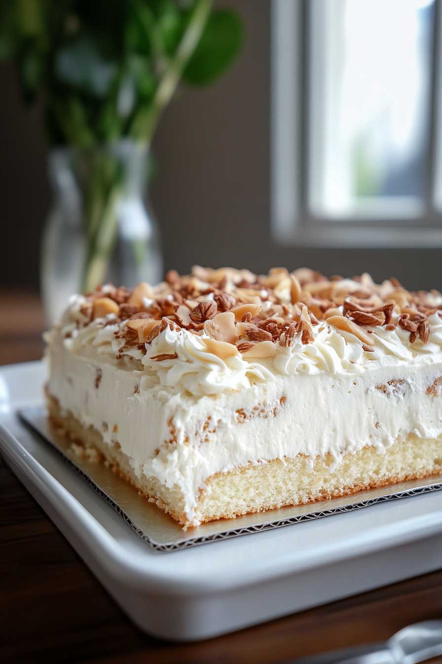 Italian Cream Sheet Cake - Dessert Hungry