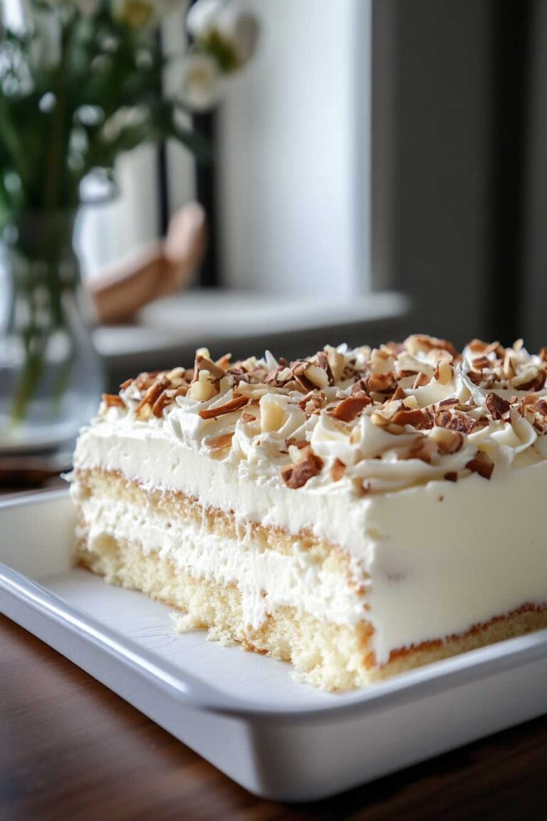 Italian Cream Sheet Cake - Dessert Hungry