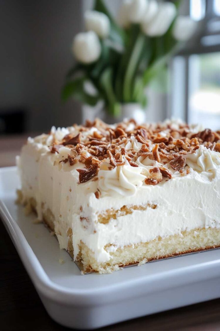 Italian Cream Sheet Cake - Dessert Hungry