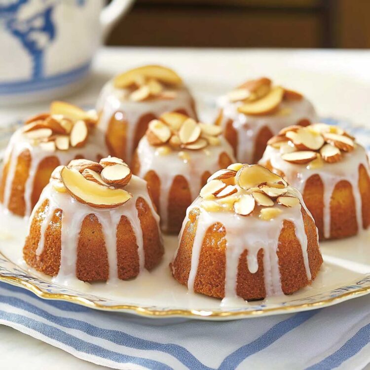 Mini Almond Bundt Cakes - Dessert Hungry