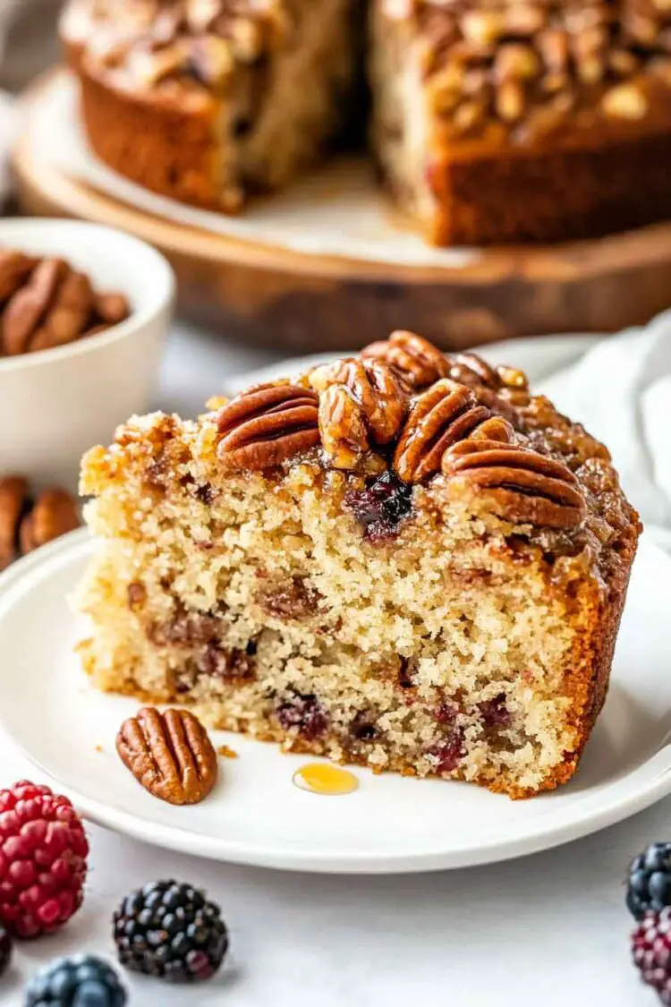 Pecan Pie Cake - Dessert Hungry