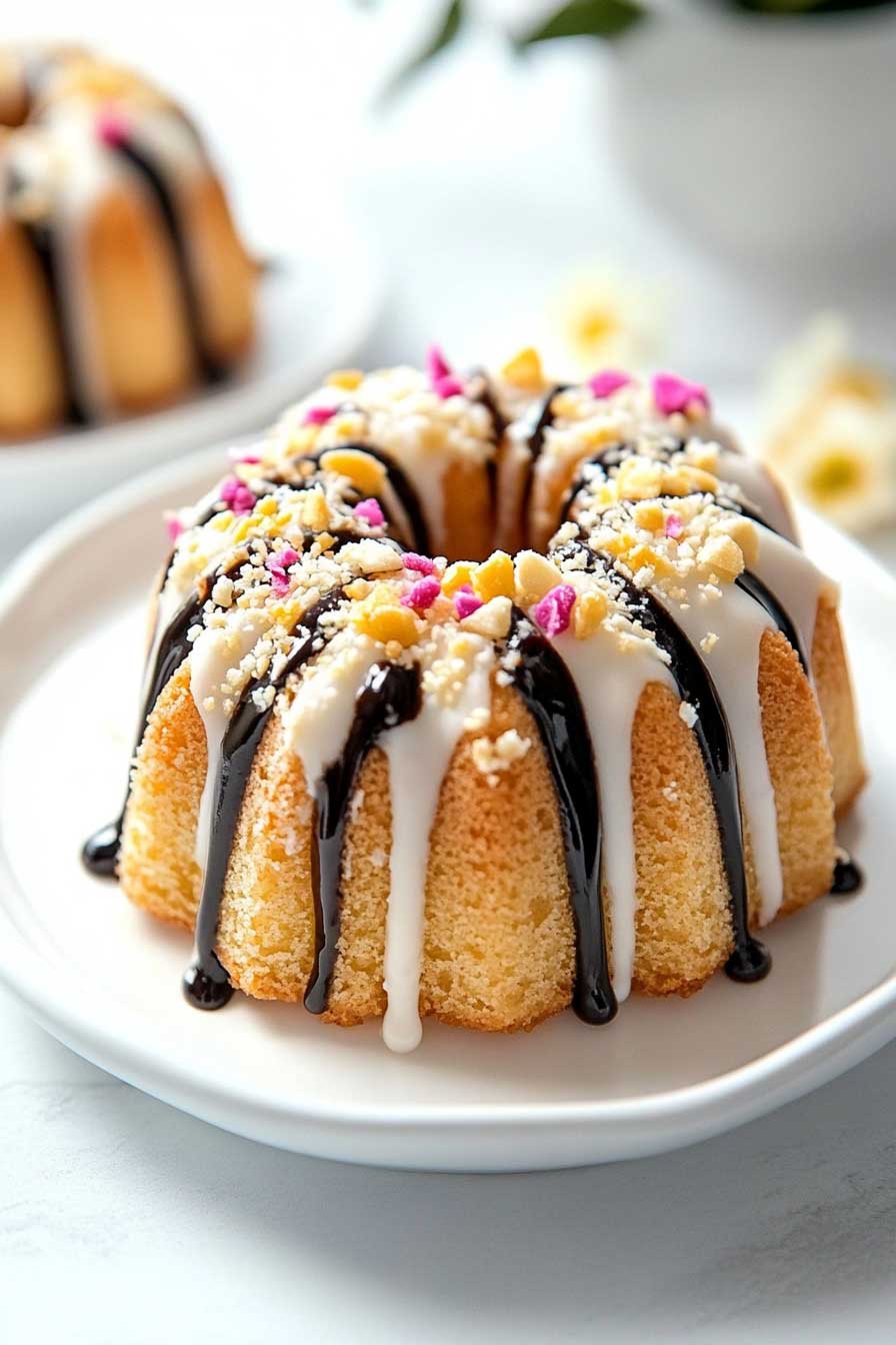 Vanilla Bean Mini Bundt Cake - Dessert Hungry