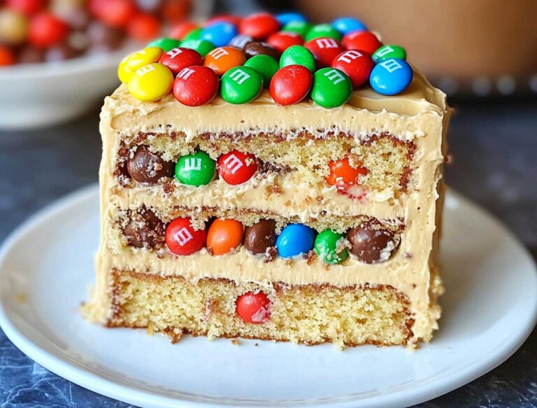 mms Peanut Butter Cake With Peanut Butter Frosting - Dessert Hungry