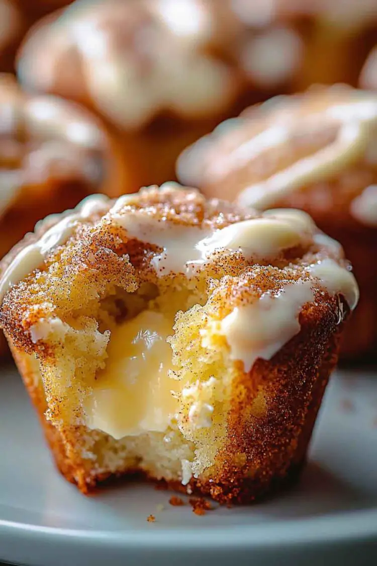 Gooey Cinnamon Cream Cheese Muffins - Dessert Hungry