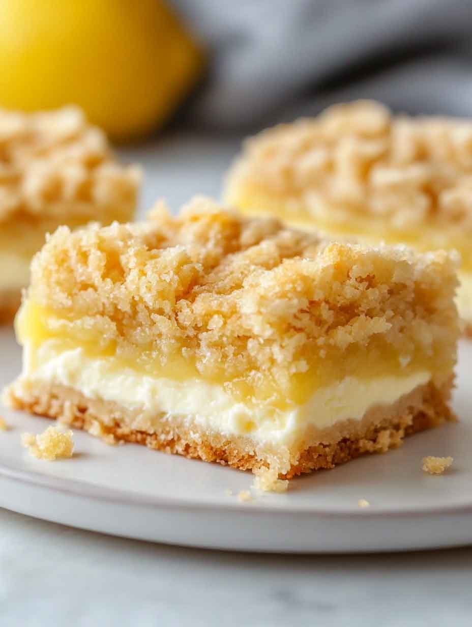 Lemon Crumb Bars - Dessert Hungry