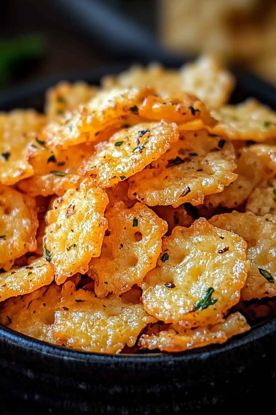 Cheesy Garlic Ritz Bits Snacks - Dessert Hungry