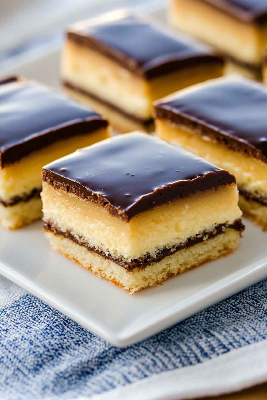 Elegant Boston Cream Dessert Bars - Dessert Hungry