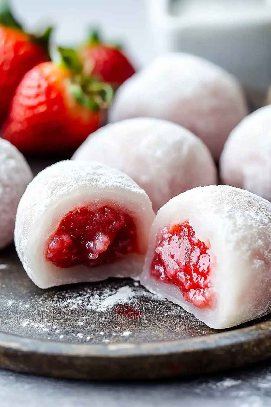 Healthy Strawberry Mochi In Minutes - Dessert Hungry