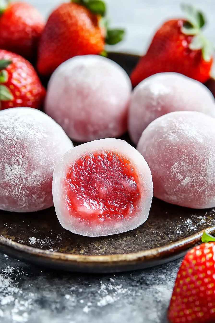 Healthy Strawberry Mochi In Minutes - Dessert Hungry