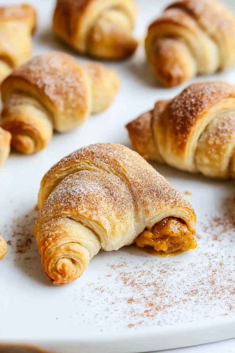 Mini Pumpkin Pie Crescent Rolls - Dessert Hungry