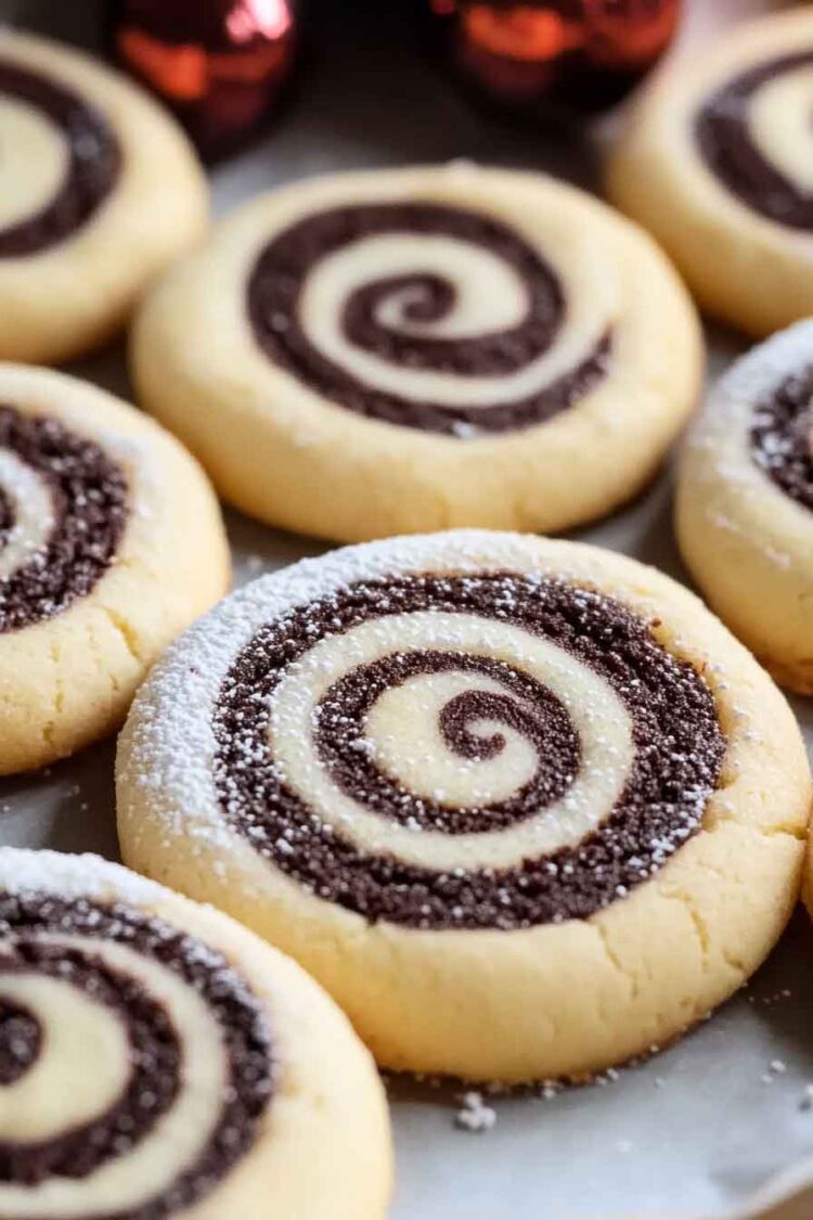 Christmas Butter Swirl Cookies - Dessert Hungry