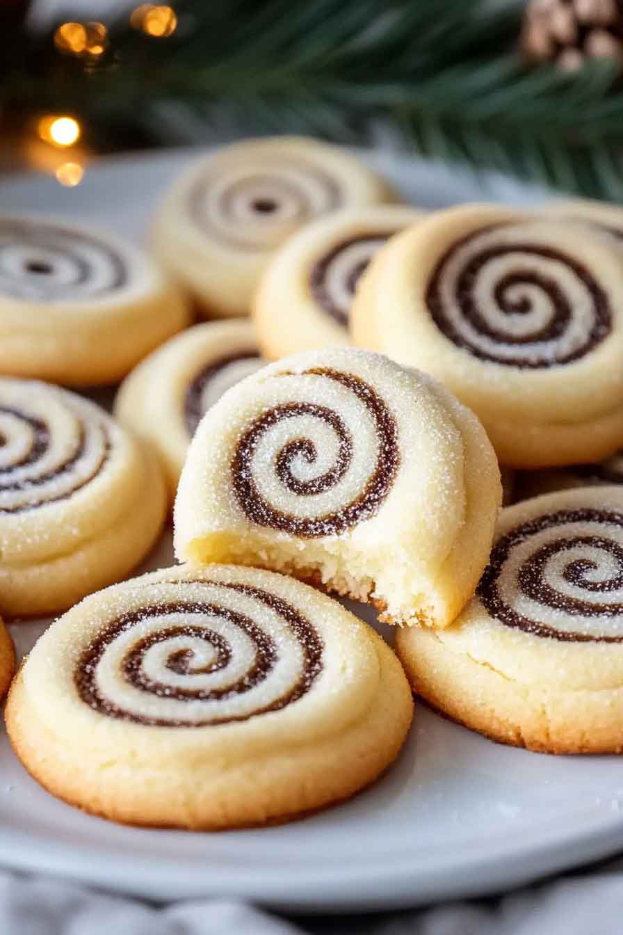 Christmas Butter Swirl Cookies - Dessert Hungry