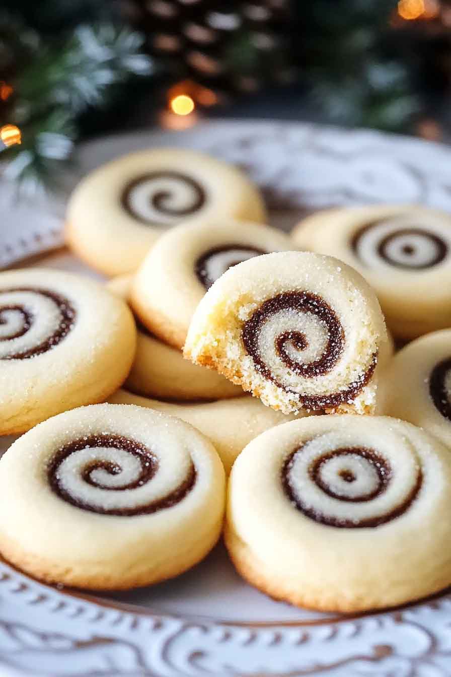 Christmas Butter Swirl Cookies - Dessert Hungry
