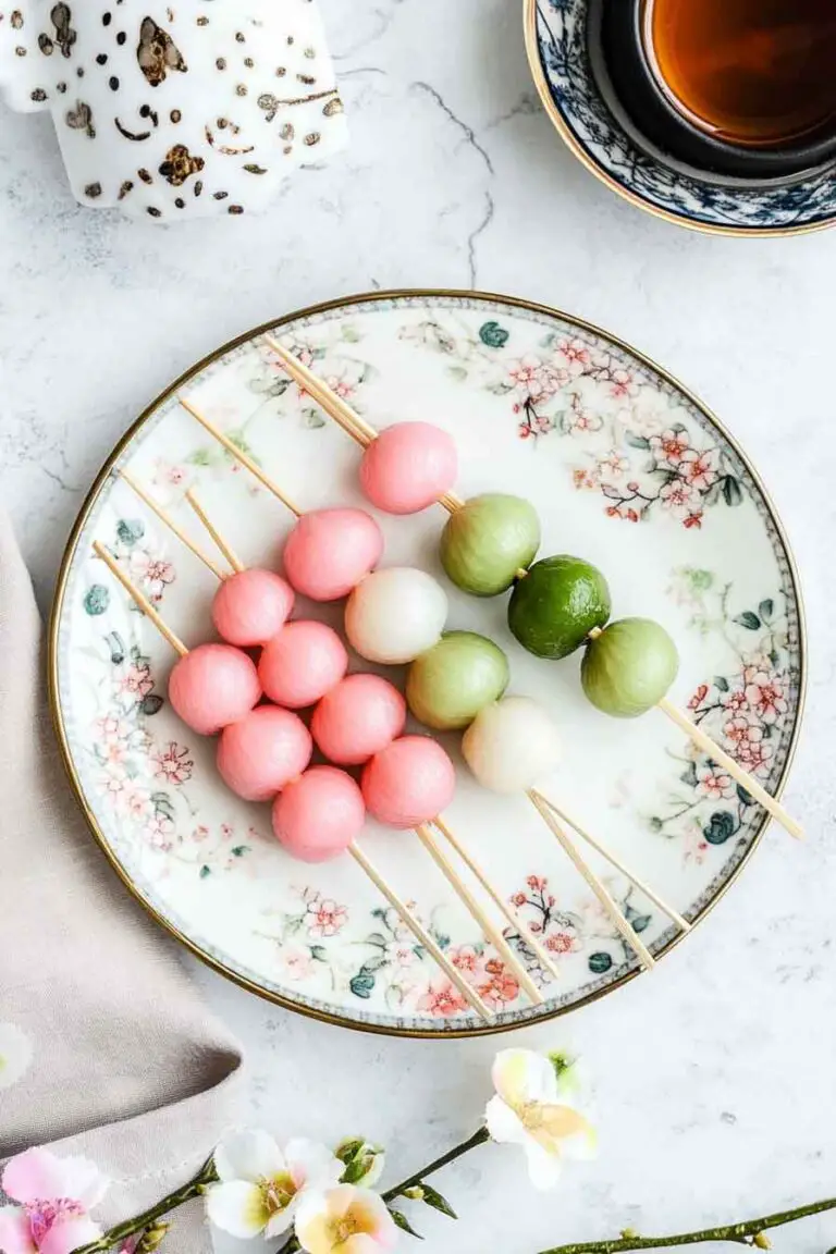 Easy Hanami Dango (Traditional Japanese Rice Dumplings) - Dessert Hungry