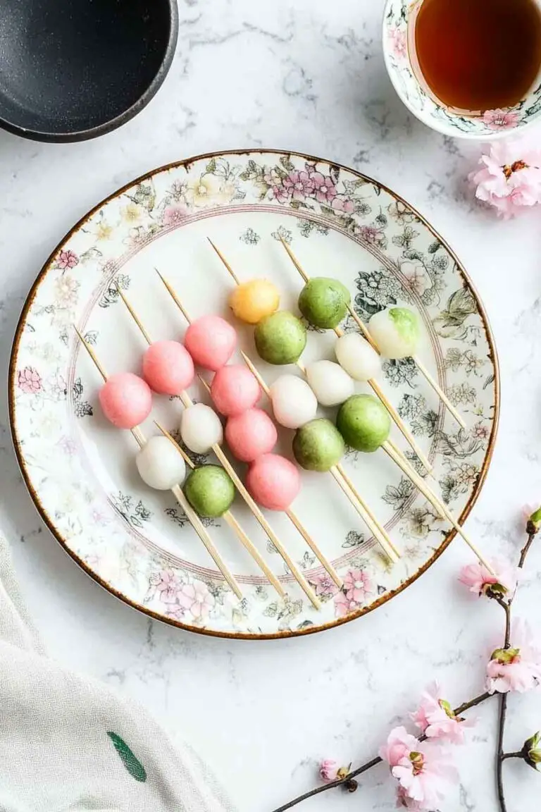 Easy Hanami Dango (Traditional Japanese Rice Dumplings) - Dessert Hungry