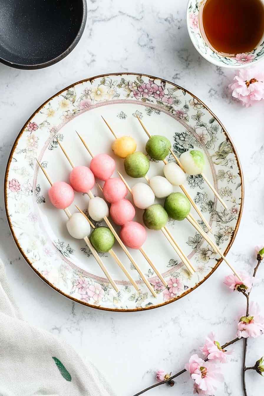 Easy Hanami Dango (Traditional Japanese Rice Dumplings) - Dessert Hungry