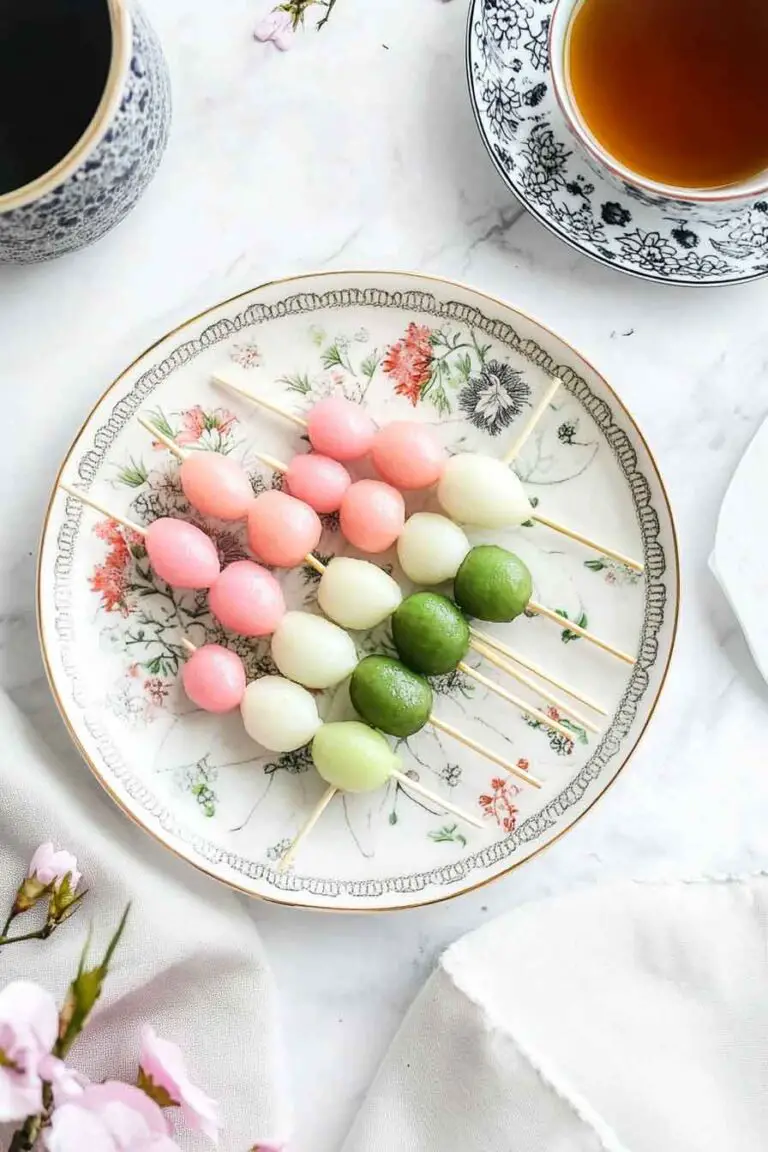 Easy Hanami Dango (Traditional Japanese Rice Dumplings) - Dessert Hungry