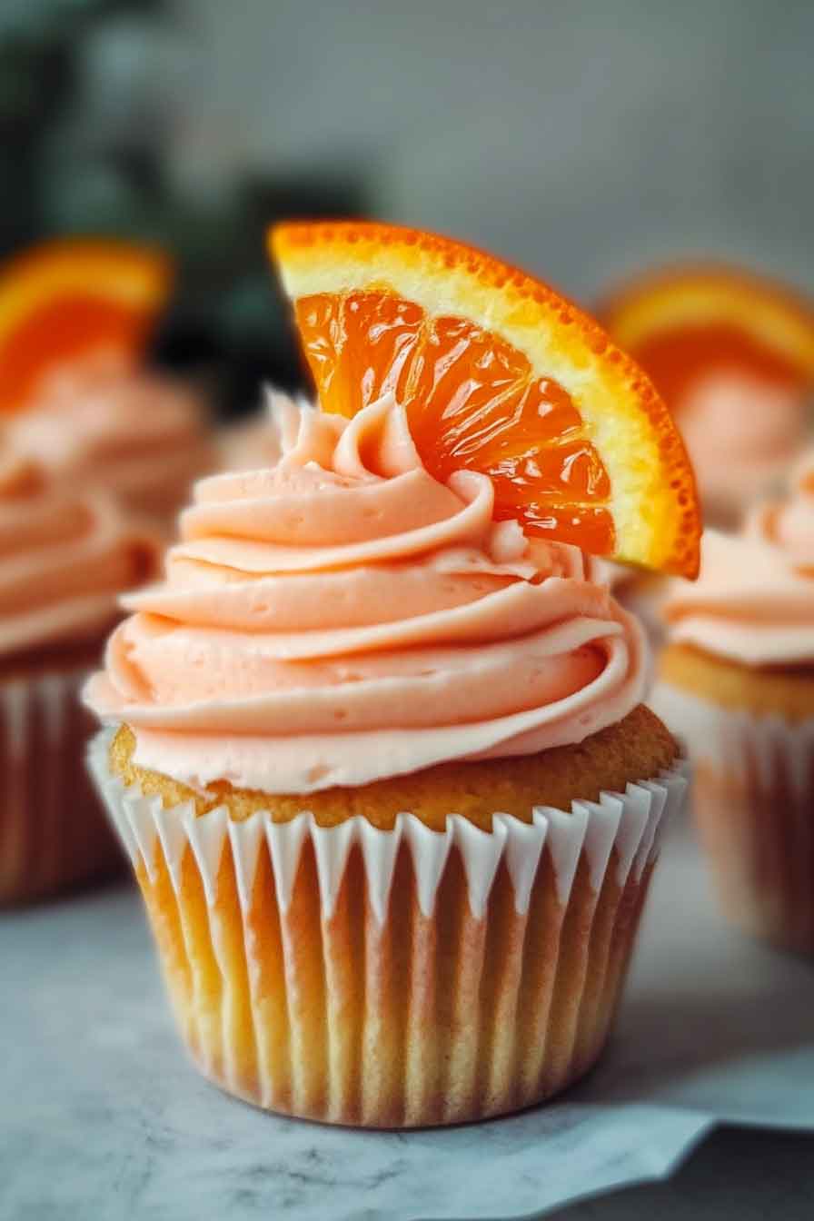 Orange Creamsicle Cupcakes with Buttercream Frosting - Dessert Hungry