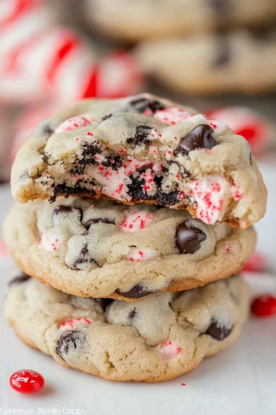 Peppermint Oreo Crunch Cookies - Dessert Hungry