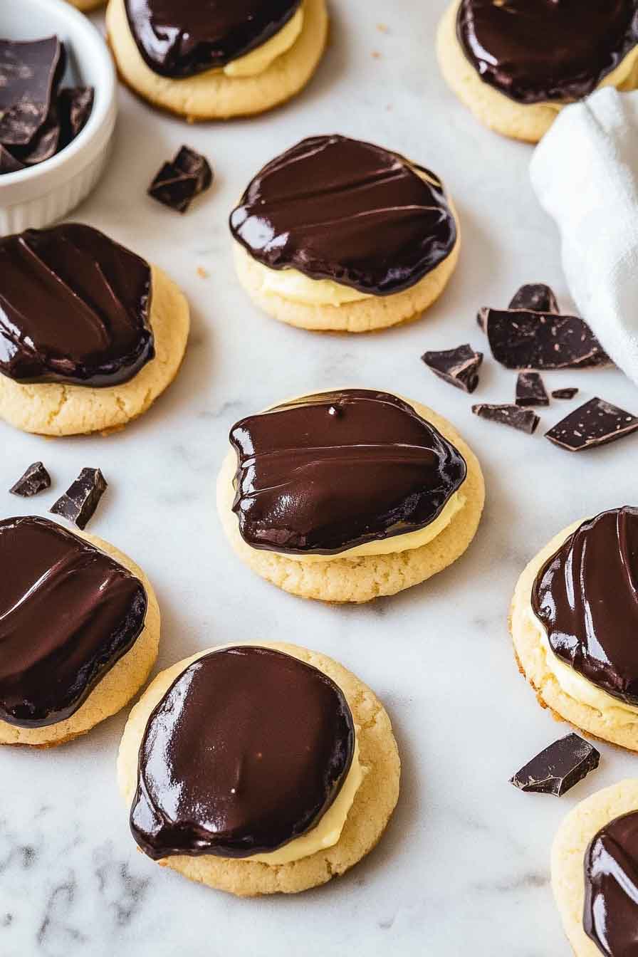 Boston Cream Pie Cookies - Dessert Hungry