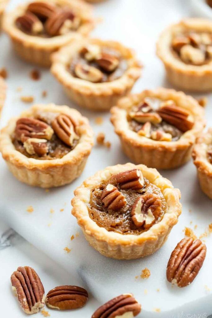 Mini Pecan Tarts - Dessert Hungry