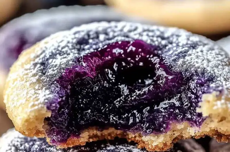 Blueberry Jammy Cookies - Dessert Hungry