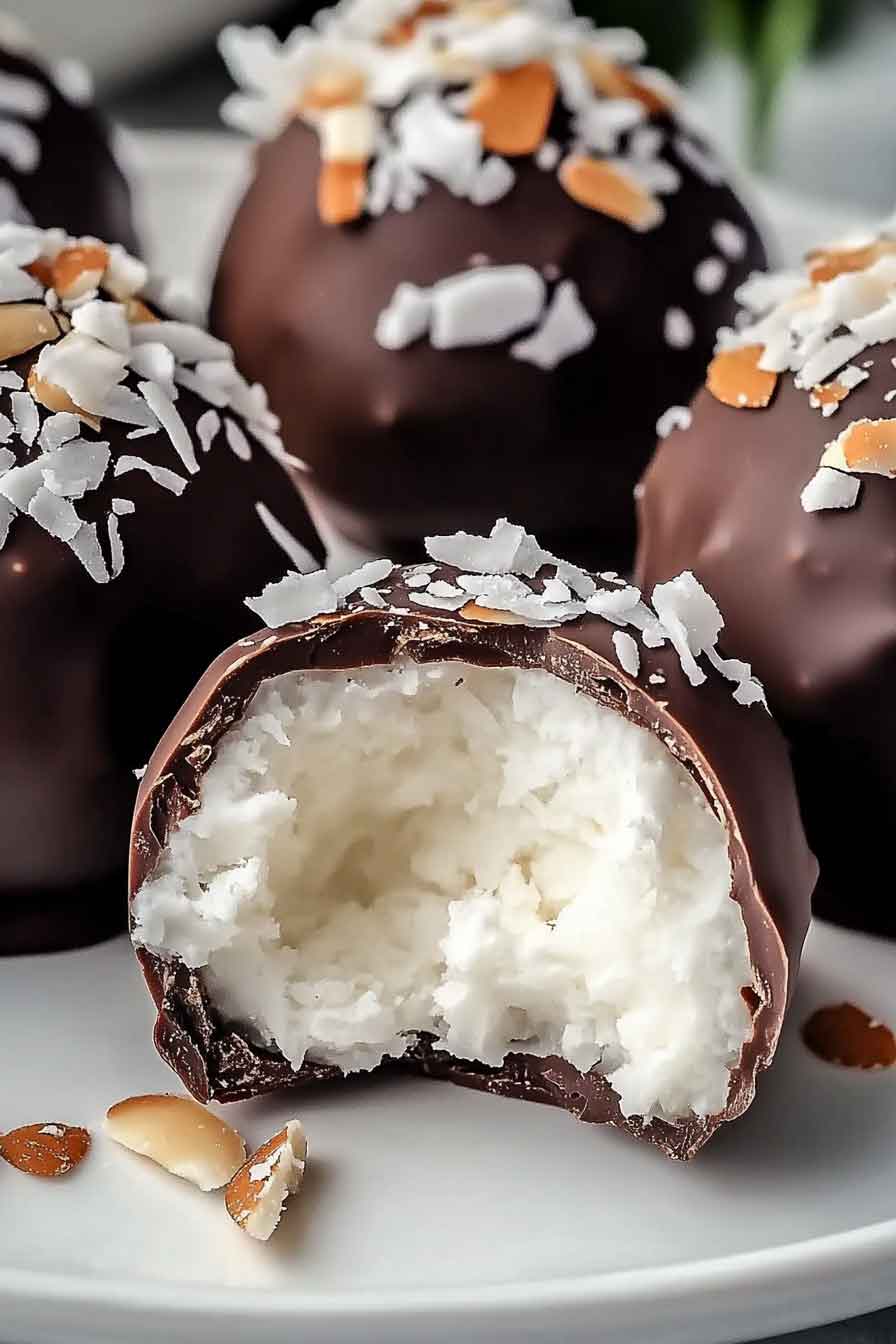 Coconut Cream Balls - Dessert Hungry