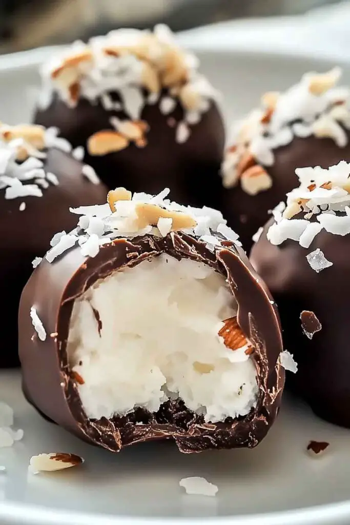 Coconut Cream Balls - Dessert Hungry