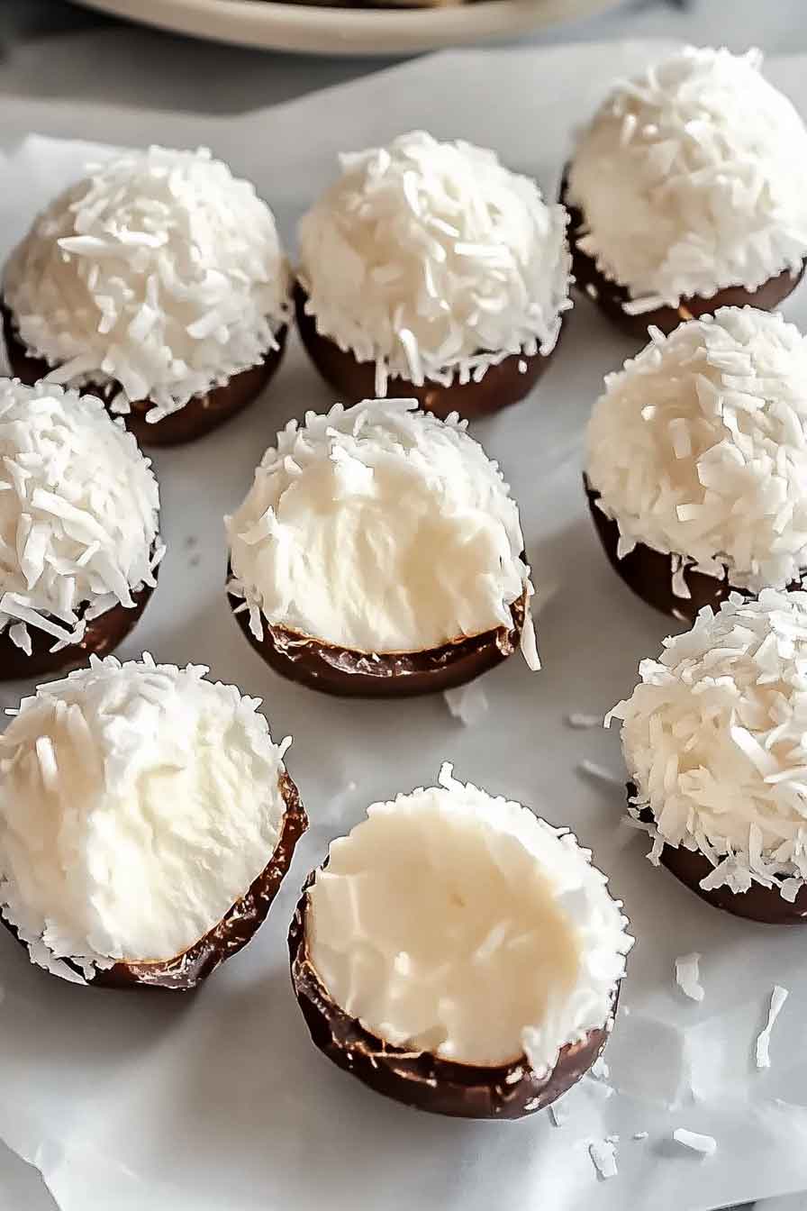Coconut Cream Balls - Dessert Hungry